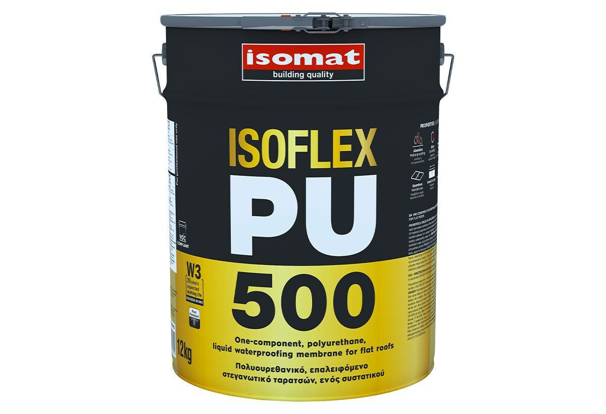 Isomat ISOFLEX-PU 500 Επαλειφόμενο Στεγανωτικό Πολυουρεθάνης 1kg Λευκό ...