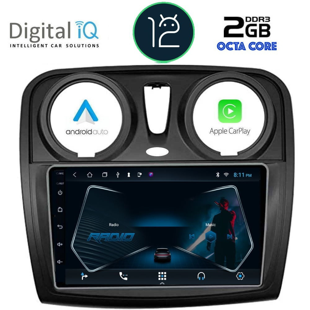 Digital IQ Ηχοσύστημα Αυτοκινήτου για Dacia Dokker 2012+ (Bluetooth/USB ...