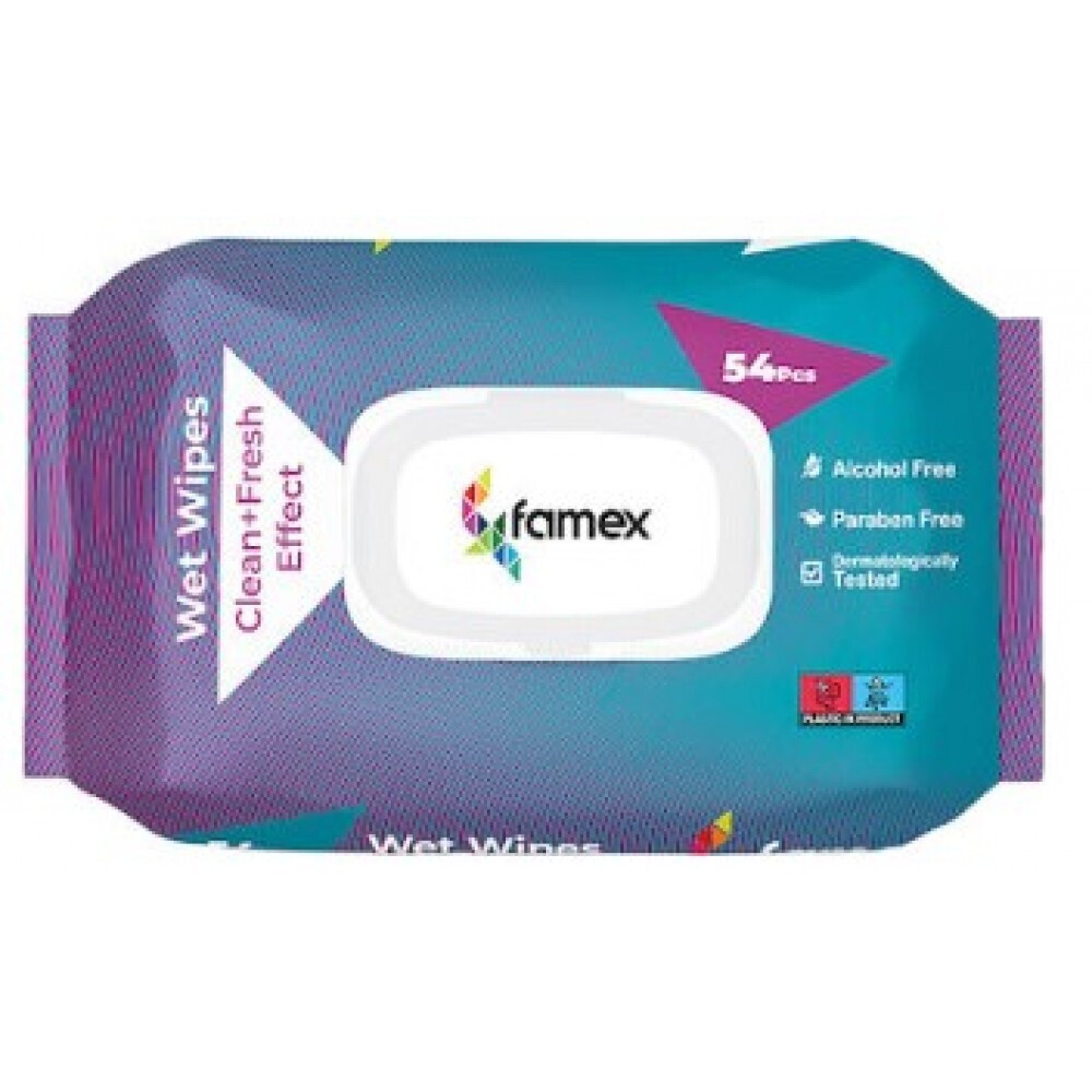 Famex Clean + Fresh Effect Μωρομάντηλα χωρίς Οινόπνευμα & Parabens ...