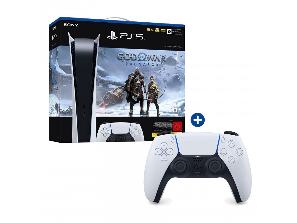 Sony PlayStation 5 Digital με God of War Ragnarok (Voucher) & 2nd ...
