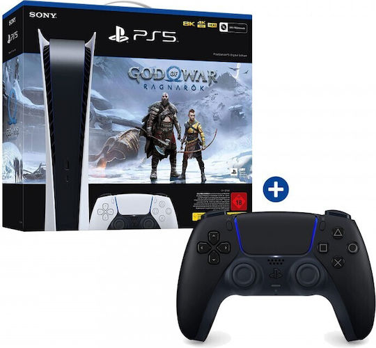 Sony PlayStation 5 Digital & με God of War Ragnarok (Voucher) & 2nd ...