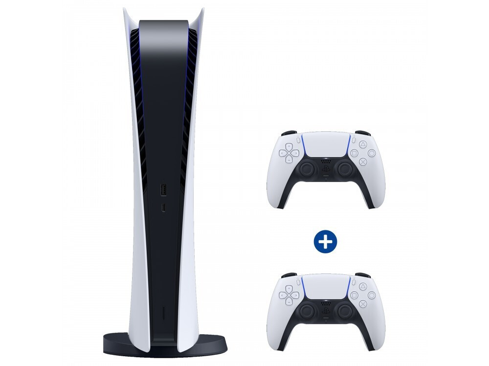 Sony PlayStation 5 Digital με 2nd Dualsense Controller White | Skroutz.gr