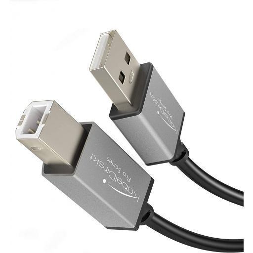 KabelDirekt USB 2.0 Cable USB-A male - USB-B male Ασημί 2m (100085-1059 ...