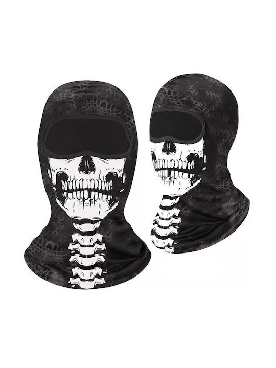 Skeleton Ghost Skull Full Face Μπαλακλάβα Αναβάτη Μοτοσυκλέτας Μαύρο ...