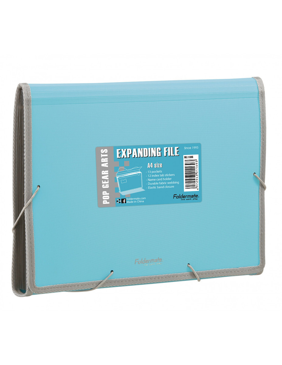 Foldermate Φάκελος με Λάστιχο για Χαρτί A4 Γαλάζιος FO11384 | Skroutz.gr