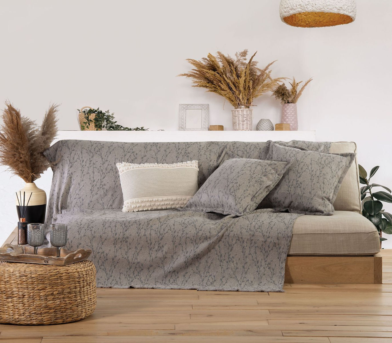 Nef-Nef Ριχτάρι Τριθέσιου Καναπέ Estia 170x300εκ. Grey | Skroutz.gr