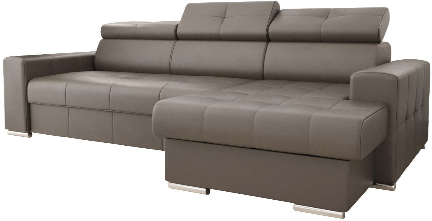 April Mini Γωνιακός Καναπές Κρεβάτι με Δεξιά Γωνία Δερματίνη ...