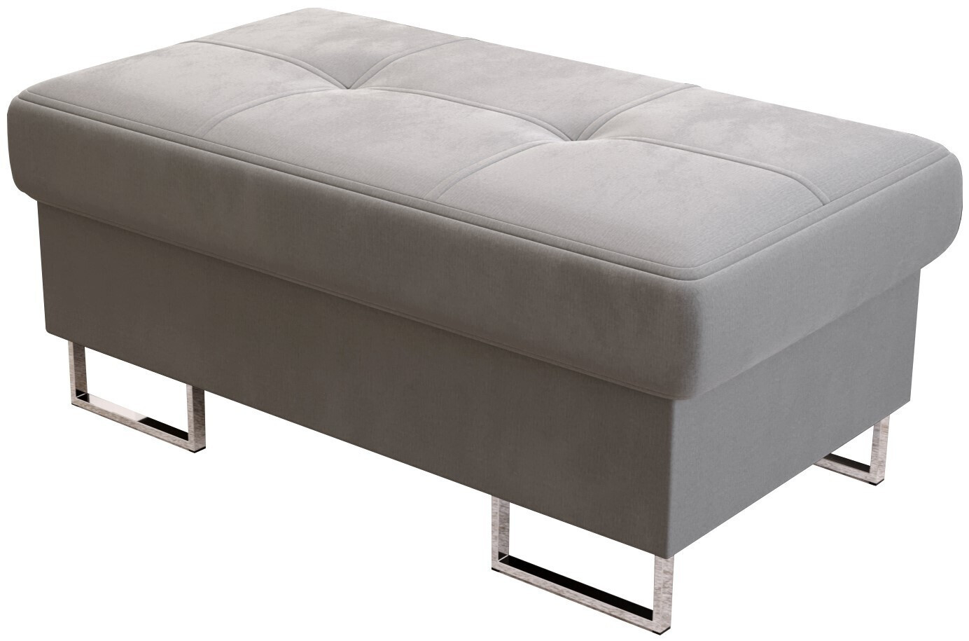 Ταμπουρέ με Αποθηκευτικό Χώρο Επενδυμένο με Ύφασμα Gelito Plus Γκρι ...