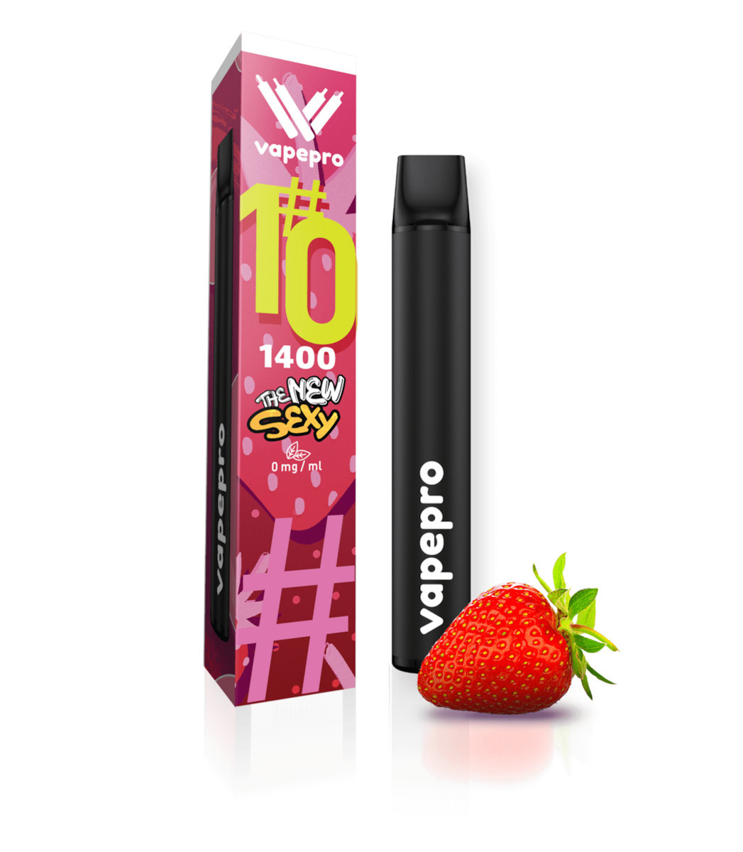 Vapepro Strawberry Disposable Pen Kit 4ml με Ενσωματωμένη Μπαταρία 1400 ...