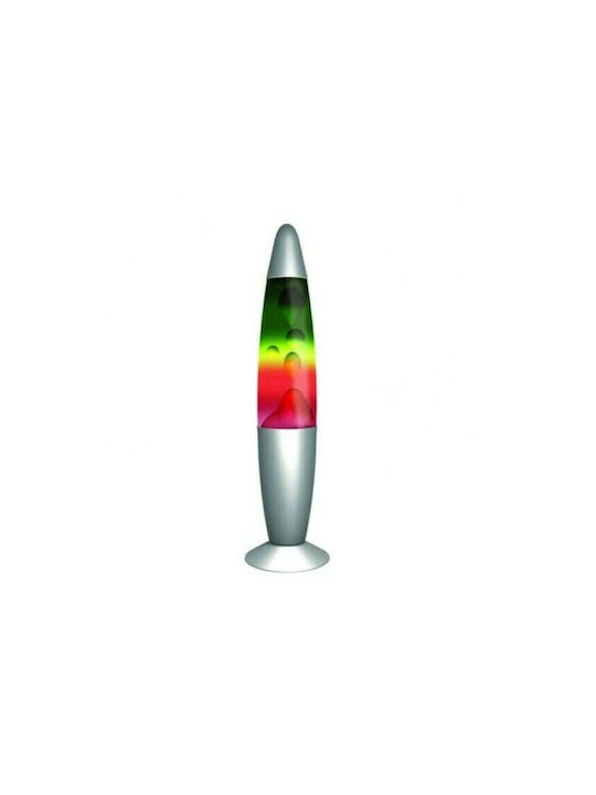 Διακοσμητικό Φωτιστικό LED Lava Lamp 40cm σε Ασημί Χρώμα 03006RLL50CL ...