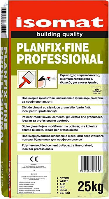 Isomat Planfix-Fine Τσιμεντόστοκος Ρητινούχος Λευκός 25kg 13-159-0303 | Skroutz.gr