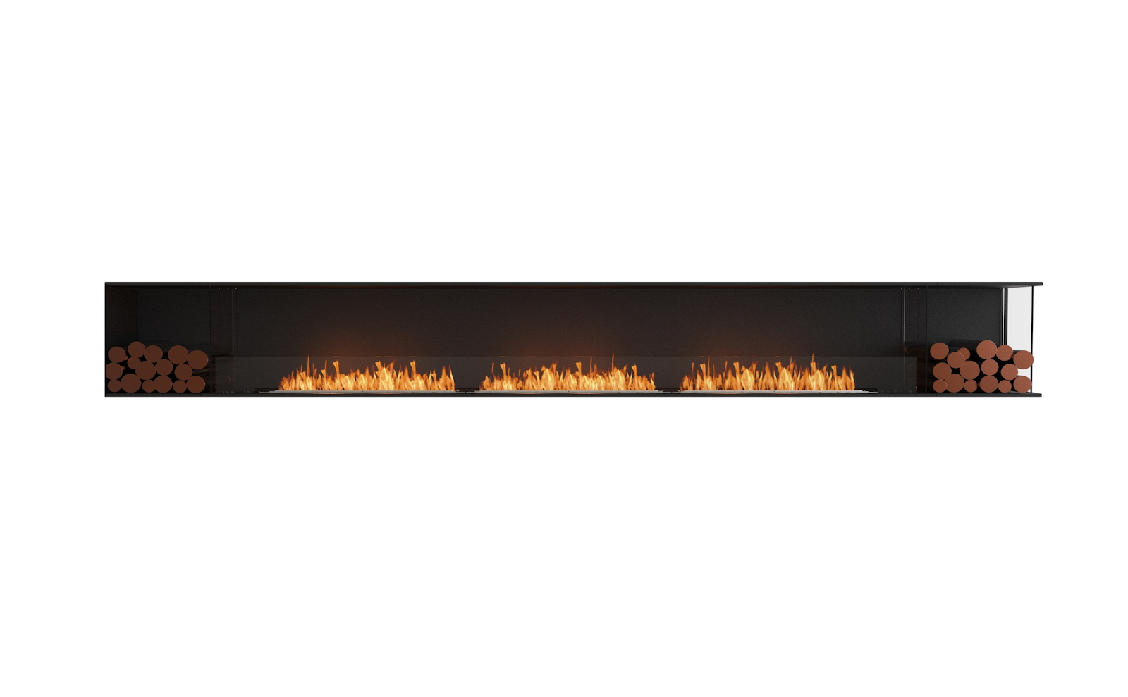 Ecosmart Fire Flex 158RC.BX2.B Επιτοίχιο Τζάκι Βιοαιθανόλης Εσωτερικού / Εξωτερικού Χώρου Black ...