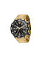 Invicta Aviator Ρολόι Χρονογράφος Μπαταρίας με Μεταλλικό Μπρασελέ σε ...