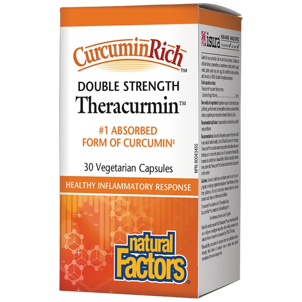 Natural Factors CurcuminRich Double Strength Theracurmin Κουρκουμάς 30 ...