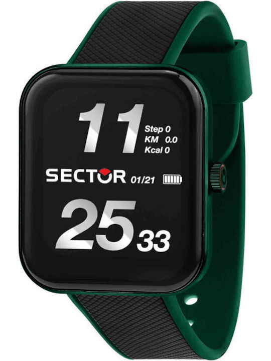 Sector S03 Pro Light Smartwatch με Παλμογράφο (Black/Green) | Skroutz.gr