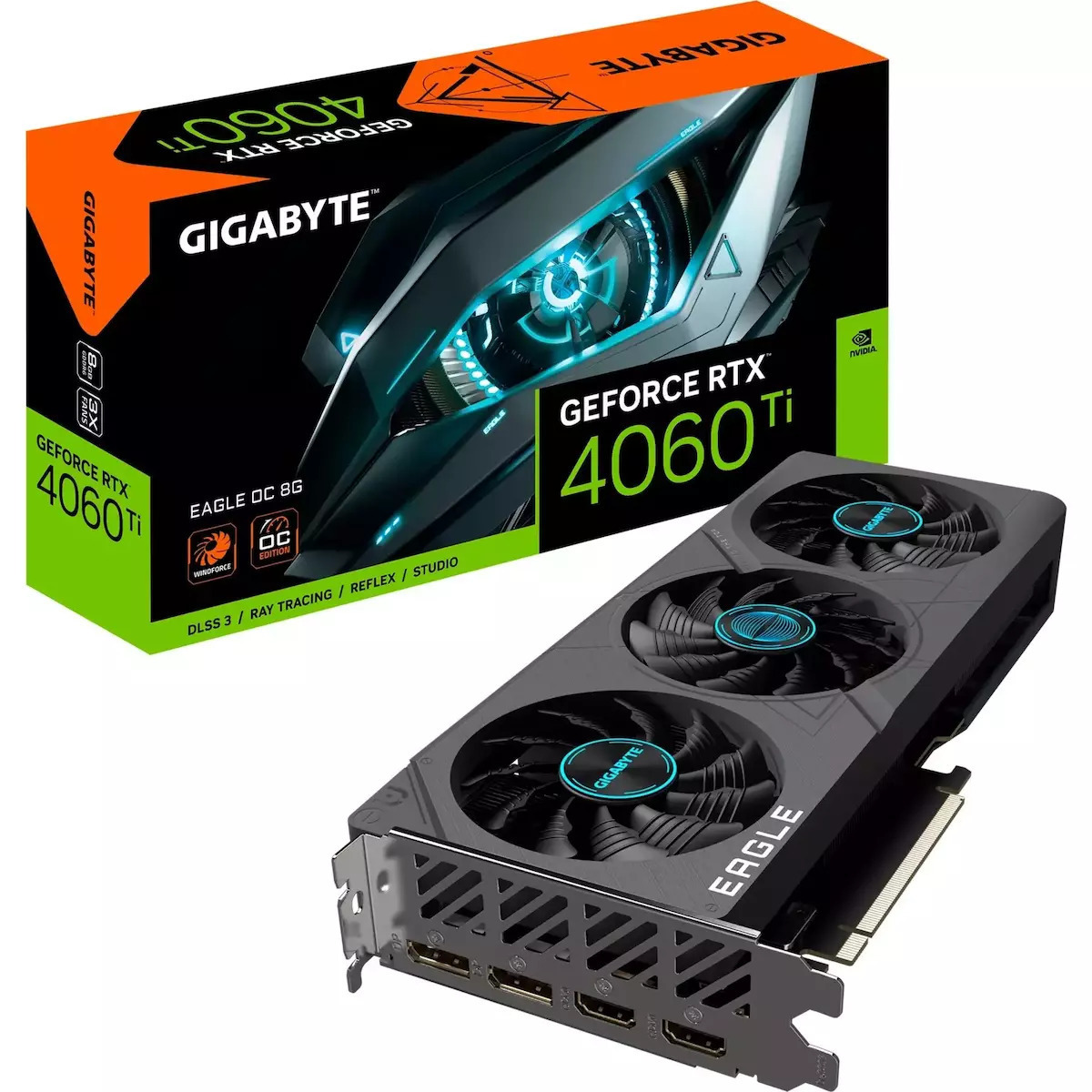 Gigabyte GeForce RTX 4060 Ti 8GB GDDR6 Eagle OC Κάρτα Γραφικών GV ...