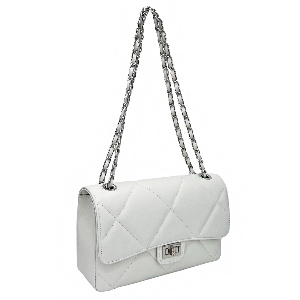 Savil Δερμάτινη Γυναικεία Τσάντα Ώμου Λευκή 9162 | Skroutz.gr