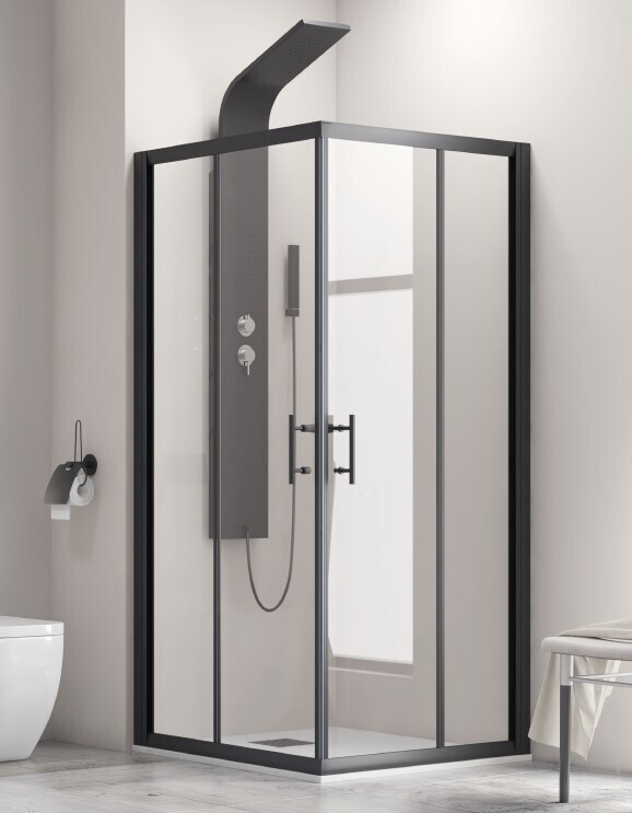 Karag Flora 100 Καμπίνα Ντουζιέρας με Συρόμενη Πόρτα 80x80x190cm Clear ...