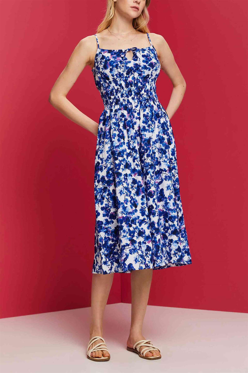 Esprit Καλοκαιρινό Midi Φόρεμα Λευκό 053EE1E308-058 | Skroutz.gr