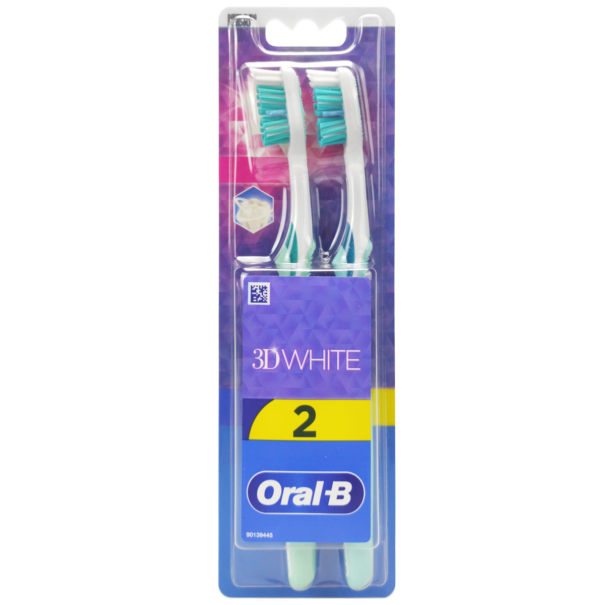 Oral-B 3D White Medium Τιρκουάζ / Γαλάζια 2τμχ | Skroutz.gr
