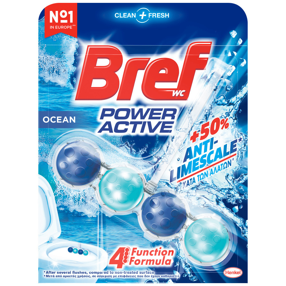 Bref WC Block Power Activ Θήκη Ocean 50gr | Skroutz.gr