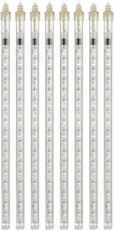 8 Λαμπάκια LED 2.5μ x 50εκ Λευκά τύπου Μετεωρίτης με Προγράμματα 8 3338 ...