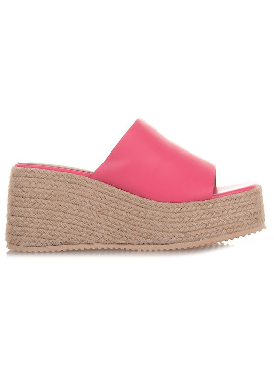 Famous Shoes Y502 Καλοκαιρινές Γυναικείες Πλατφόρμες Φούξια Y502-FUXIA ...