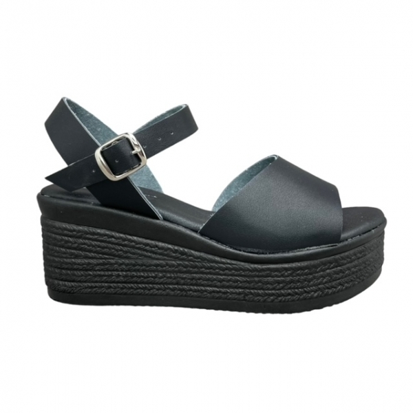 Smart Steps Καλοκαιρινές Γυναικείες Πλατφόρμες Μαύρες 29221 | Skroutz.gr