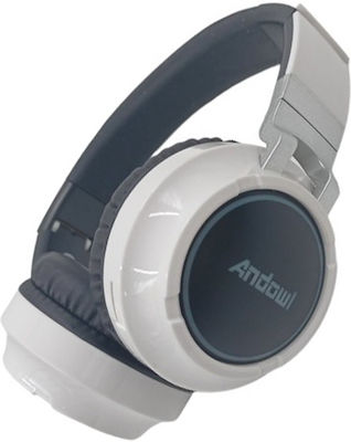 Andowl Ασύρματο Over Ear Gaming Headset με σύνδεση Bluetooth Λευκό ...
