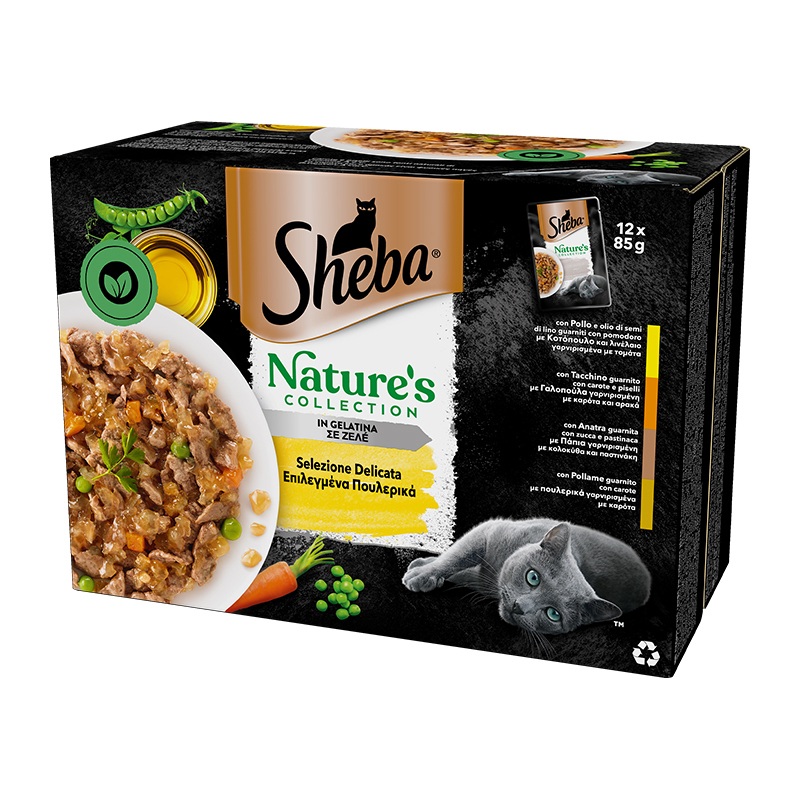 Sheba Selection in Sauce Υγρή Τροφή Γάτας σε Φακελάκι με Πουλερικά 85gr ...