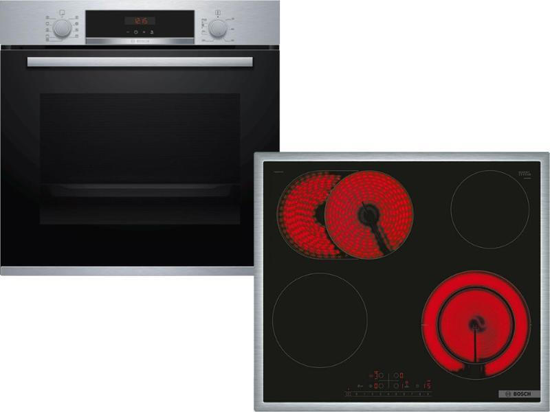 Bosch HBA573BS1 + PKN645FP2E Φούρνος άνω Πάγκου 71lt με Κεραμικές ...