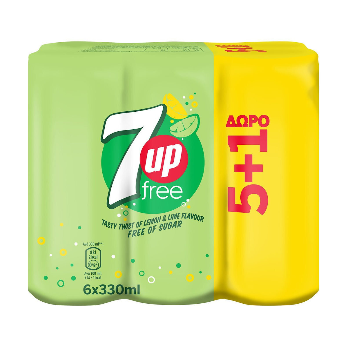 7UP Free Κουτί (6x330 ml) 5+1 Δώρο | Skroutz.gr