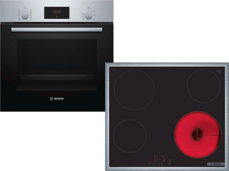 Bosch HBF154BS0 + PKE645BB2E Φούρνος άνω Πάγκου 66lt με Κεραμικές ...