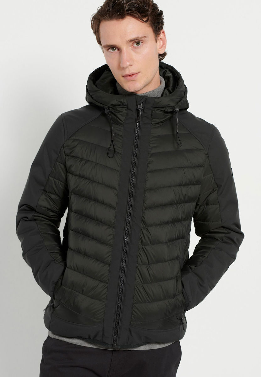 Funky Buddha Χειμωνιάτικο Μπουφάν Puffer FOREST-GREEN FBM008-006-01-FOREST-GREEN | Skroutz.gr