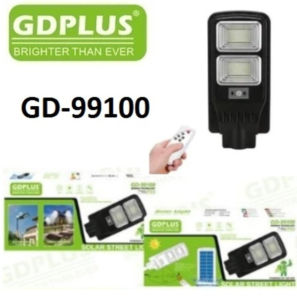 GDPLUS Ηλιακό Φωτιστικό Δρόμου 100W με Αισθητήρα Κίνησης, Φωτοκύτταρο ...
