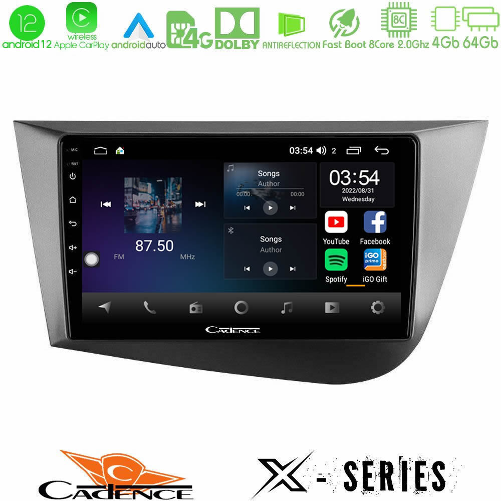 Cadence Car Audio System for Seat Leon 2022-2023 with Touchscreen 9" U-X-ST0839 | Skroutz.cy