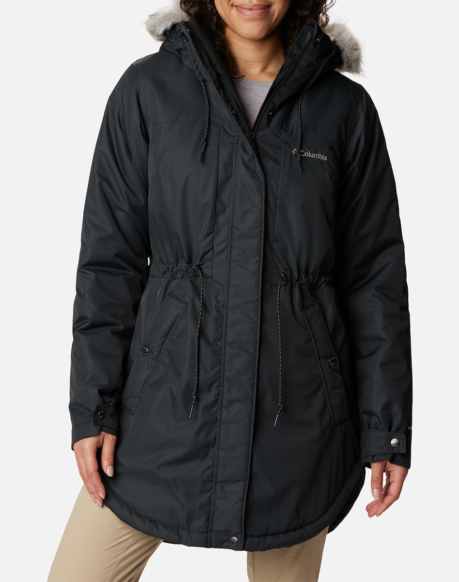 Columbia Mountain Mid Κοντό Γυναικείο Puffer Μπουφάν για Χειμώνα Μαύρο ...