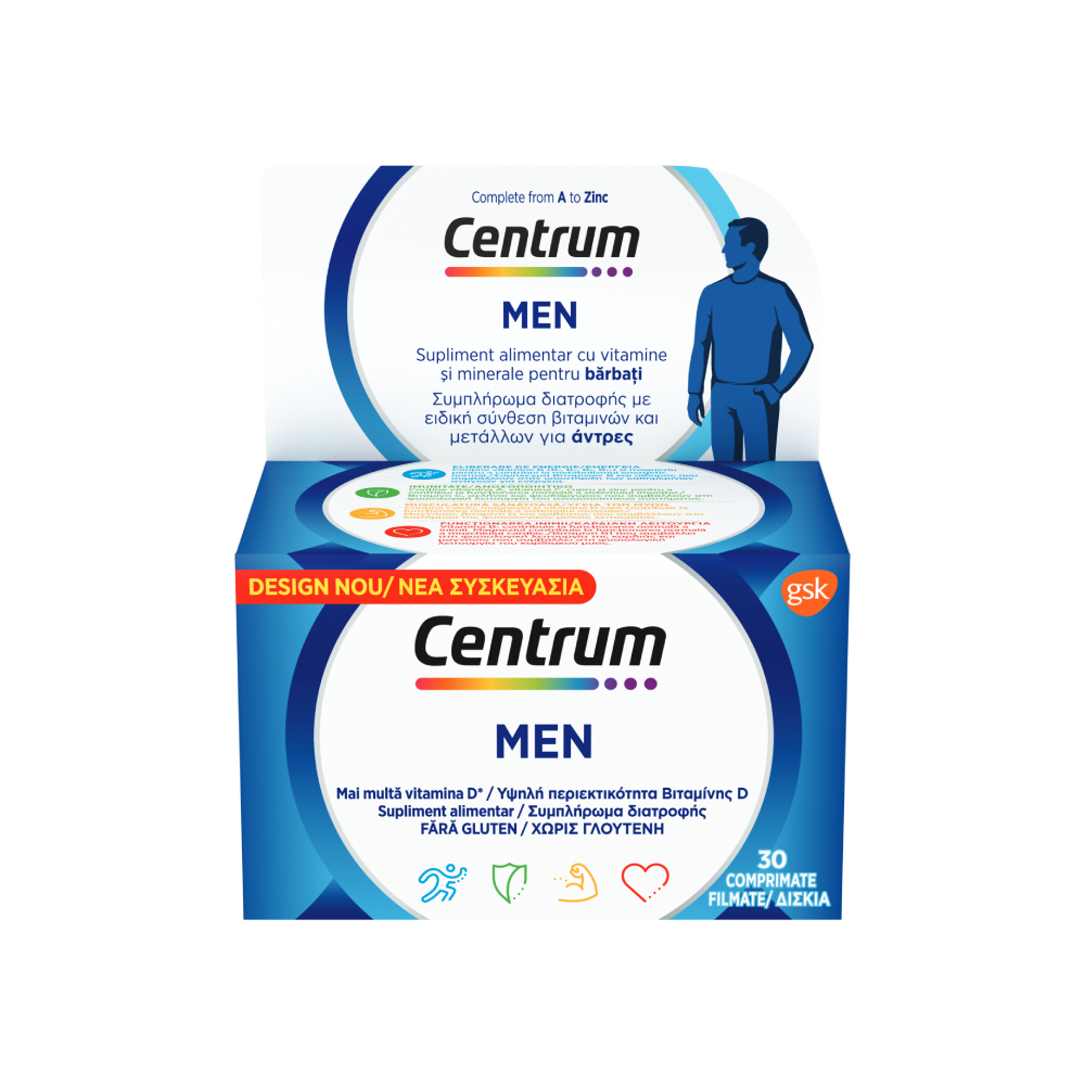 Centrum Men 1000mg Συμπλήρωμα για την Ενίσχυση του Ανοσοποιητικού 30 ...