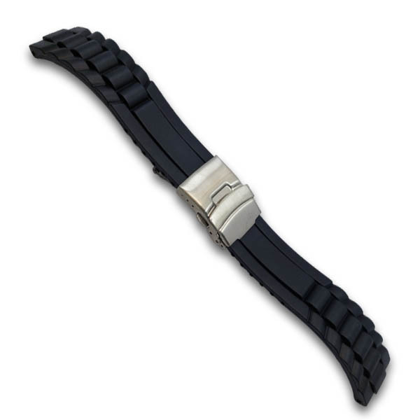 BK003 Καουτσούκ Λουράκι Μαύρο 22mm | Skroutz.gr