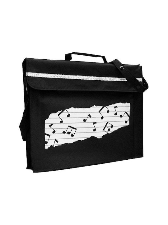 Mapac Νότες Σχολική Τσάντα Ώμου Γυμνασίου - Λυκείου Μαύρη MAP11780010 ...