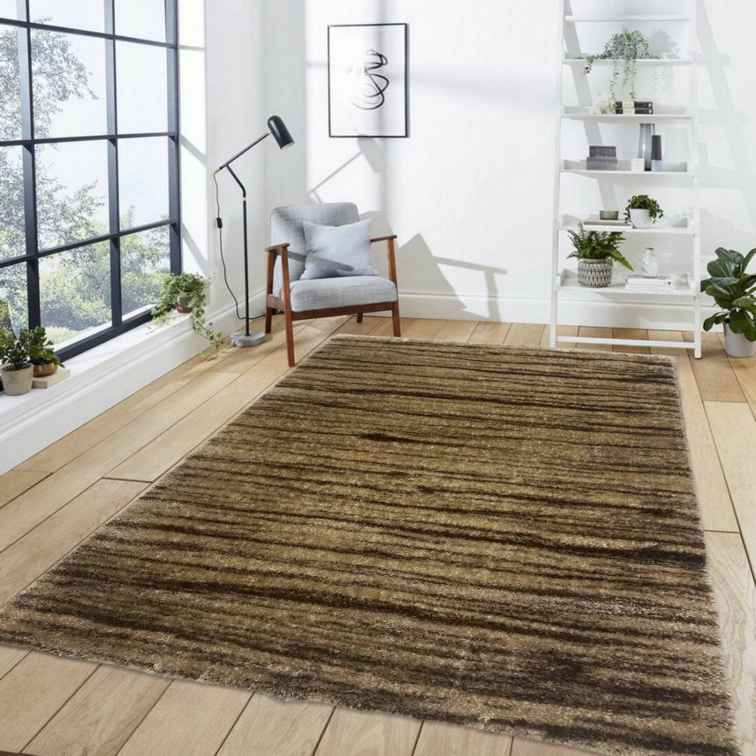 Jasmine Js Χαλί Ορθογώνιο Shaggy Camel Brown | Skroutz.gr