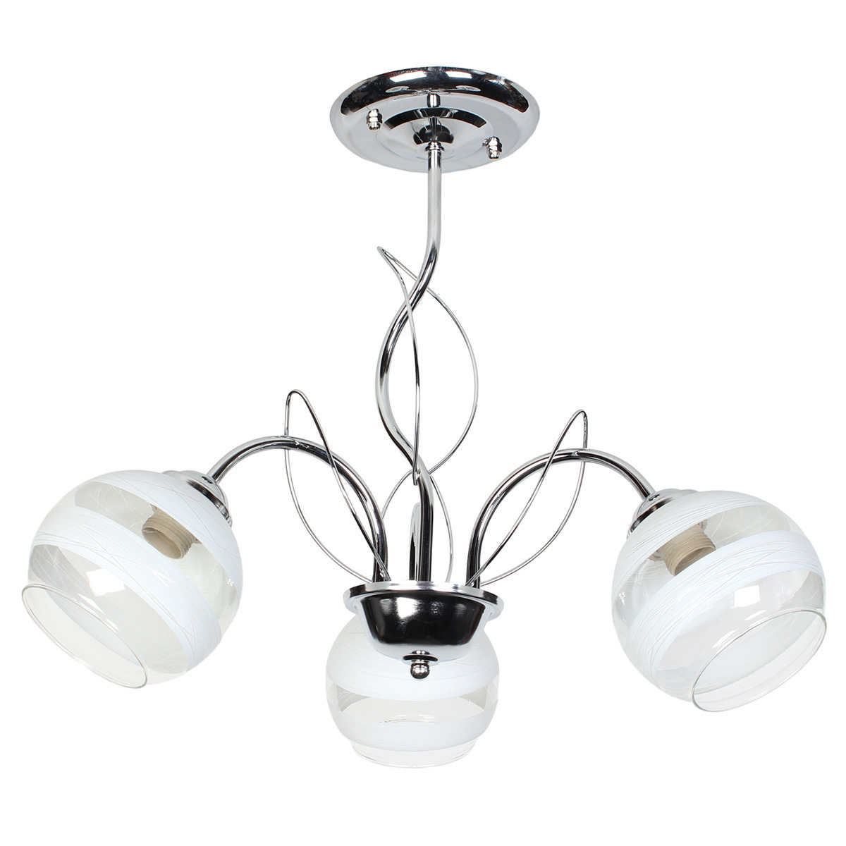 Globobox Κρεμαστό Φωτιστικό για Ντουί E27 Ασημί 52x43εκ. 9381-3 | Skroutz.gr