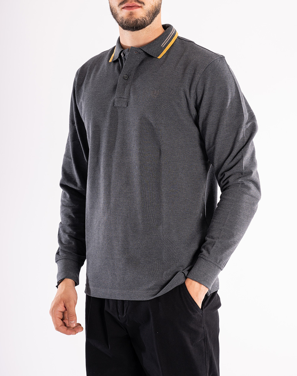 Ascott Ανδρική Μπλούζα Μακρυμάνικη Polo Gray 15682309-95 | Skroutz.gr