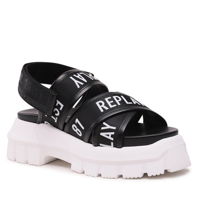 Replay Γυναικεία Σανδάλια σε Μαύρο Χρώμα | Skroutz.gr