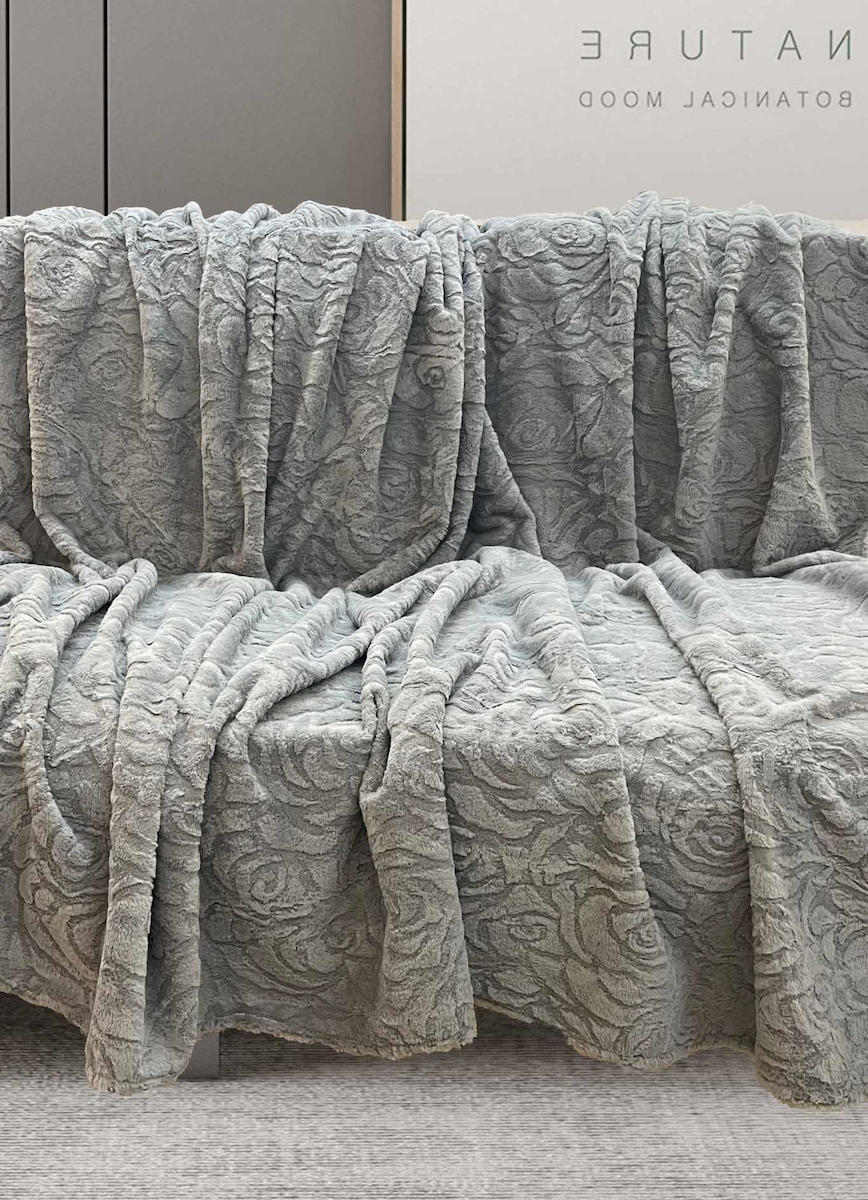 Linea Home Ριχτάρι Τριθέσιου Καναπέ Rossa Αντιολισθητικό 180x300εκ. Γκρι LH2021867-3 | Skroutz.gr