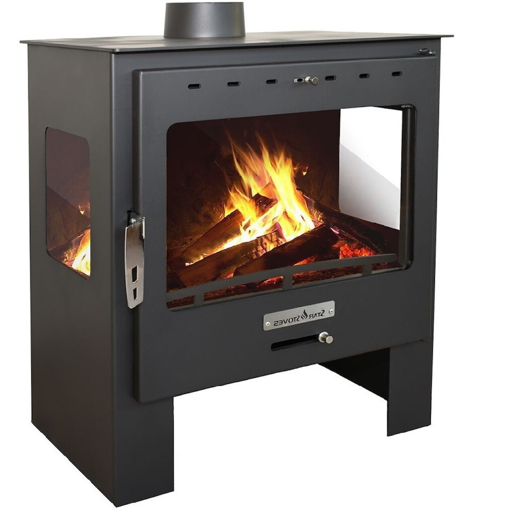 Starstoves St314 Vision Metallic Wood Burning Stove 33.0kW Black ...