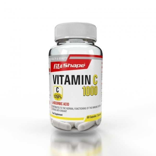 Fit Vitamin C Βιταμίνη για Ενέργεια & το Ανοσοποιητικό 1000mg 60 ...