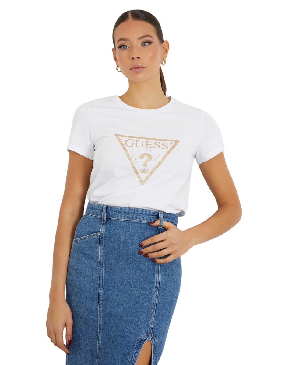 Guess Γυναικείο T-shirt Λευκό. W4RI69J1314-G011 | Skroutz.gr