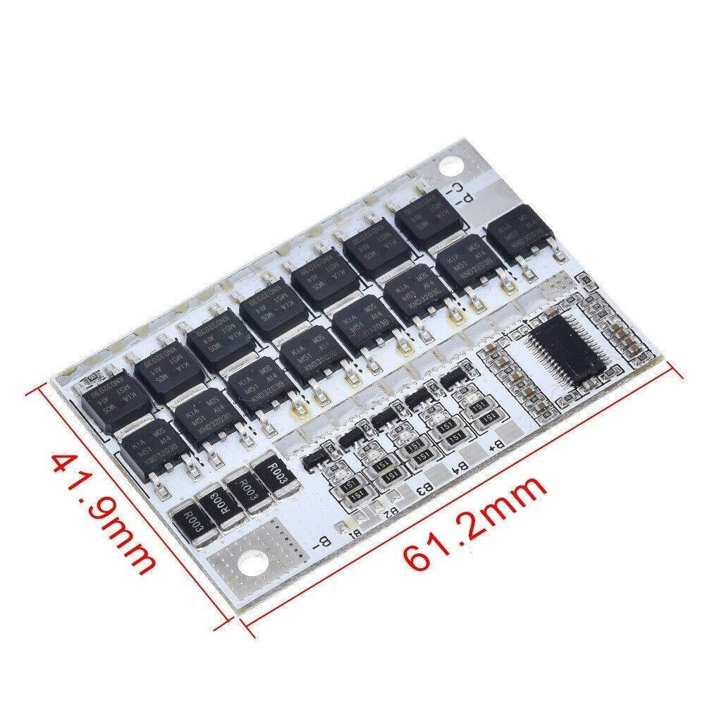 Πλακέτα White 4S 100A LiFePO4 Lithium Battery Protection Balance Charging BMS Protection PCB ...