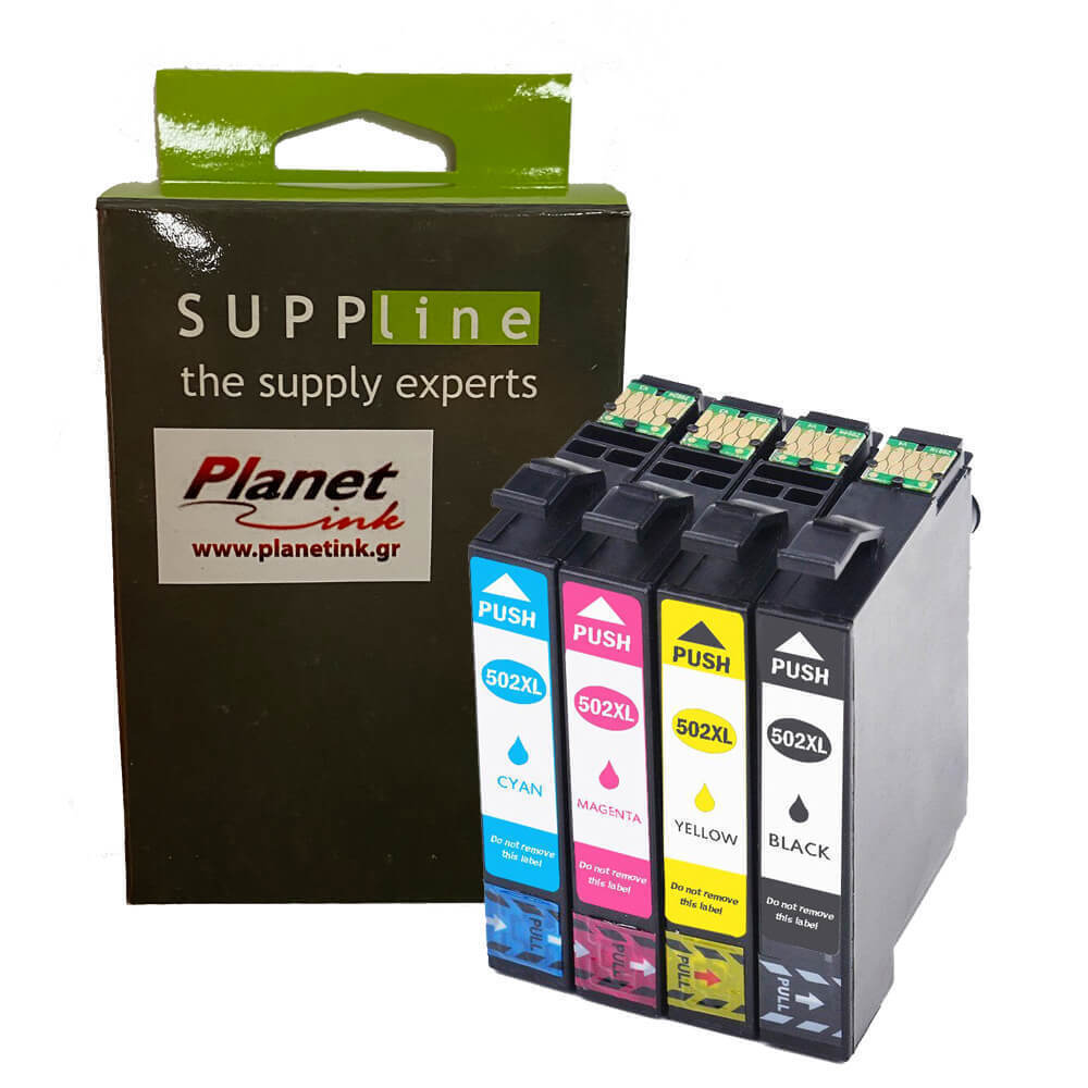 Planetink Πακέτο Συμβατών Μελανιών Εκτυπωτή InkJet Epson 502XL 60ml ...